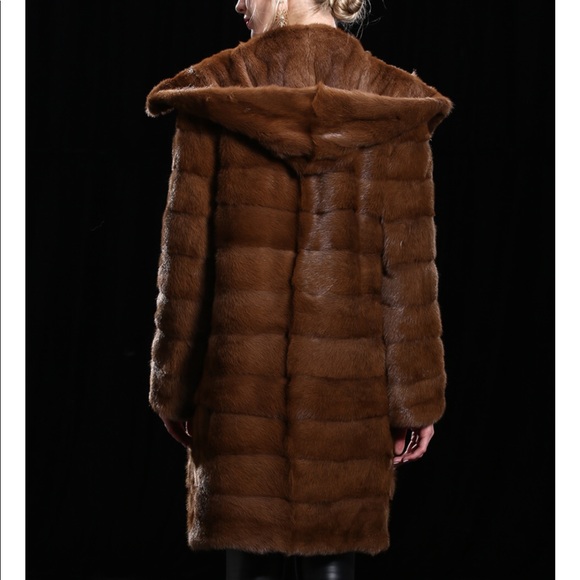 Jackets & Coats | 218 New Natural Brown Mink Convertible Fur Coat ...